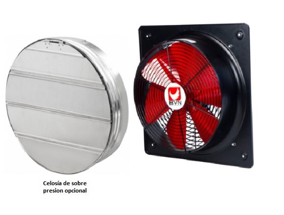 Extractor axial BSMS-400 220 V. 230 W 4500 m3h. 50x50 cm. 40.3 cm Ø. 8. ...